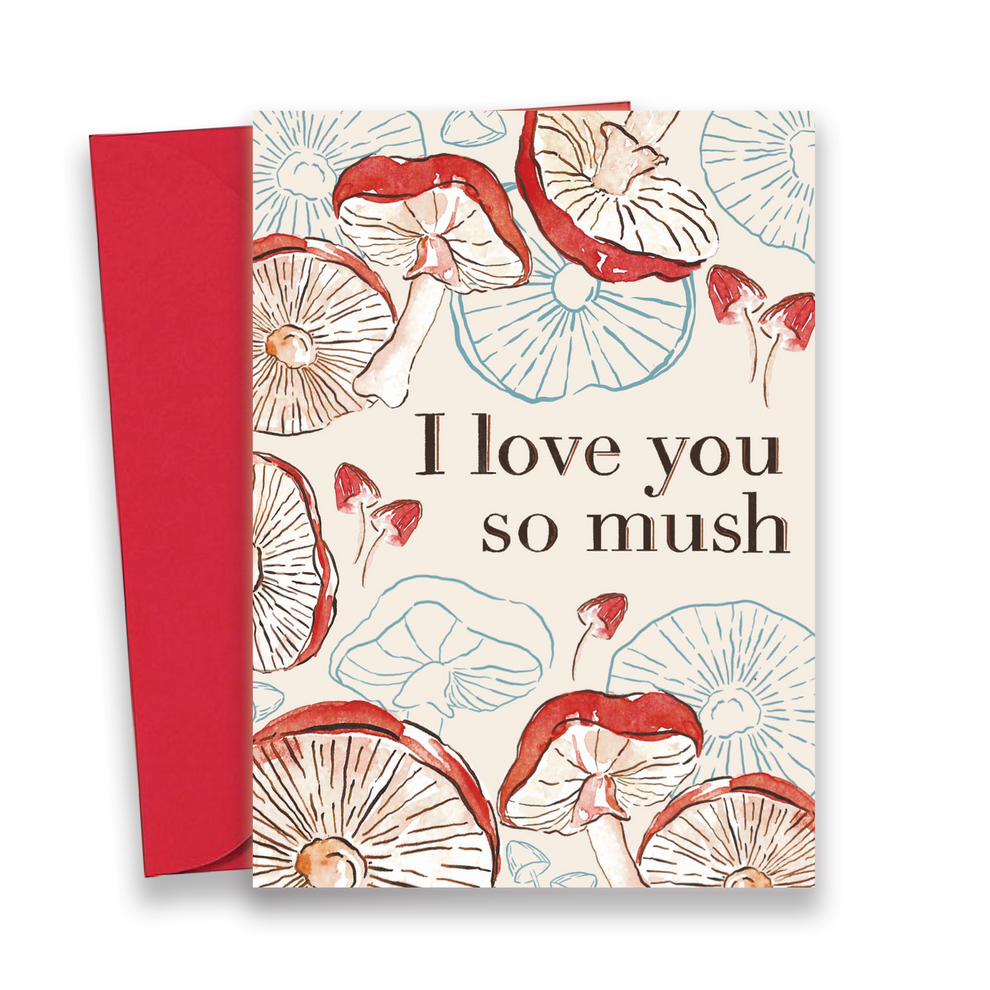 I Love You So Mush Fungi Valentine Card – papierwinkel